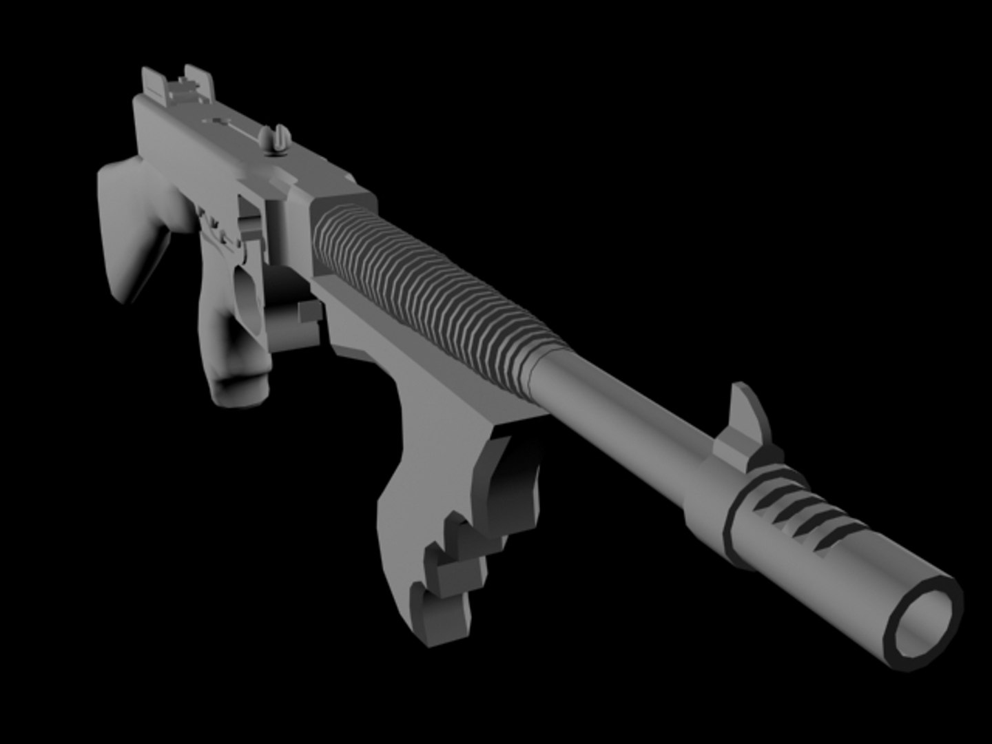 M1921 Thompson Chicago Tommy Gun 3d Max