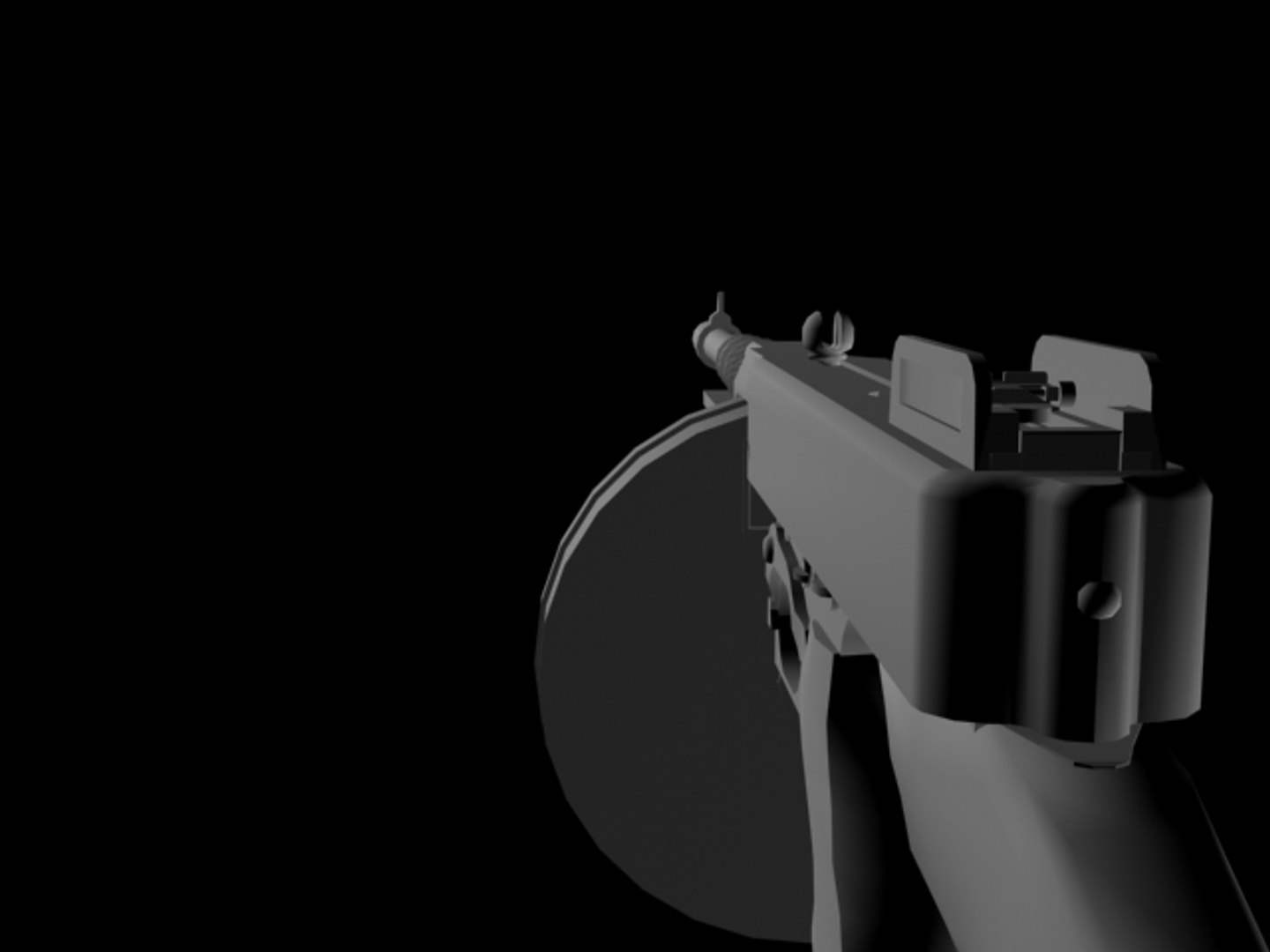 M1921 Thompson Chicago Tommy Gun 3d Max