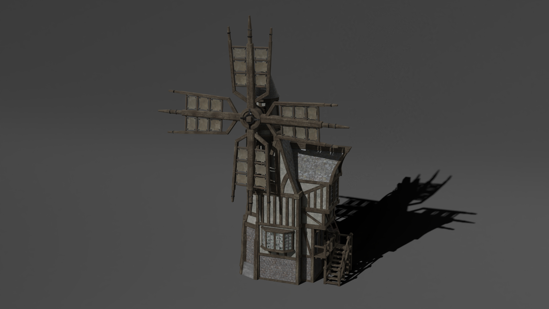 3D Medieval Windmill Water Wheel Pack Blender And Unreal Engine 5 3D ...