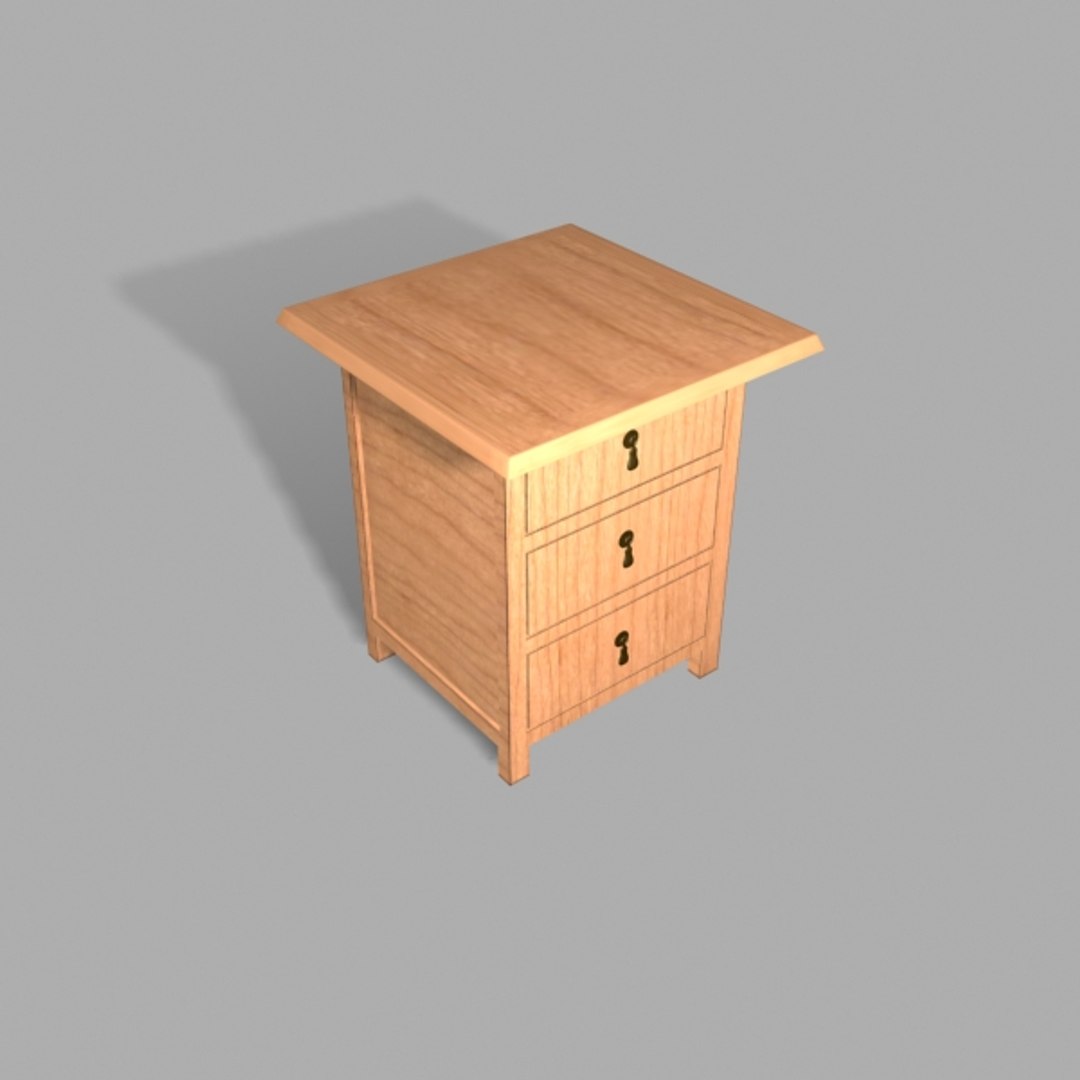 wooden cabinet obj
