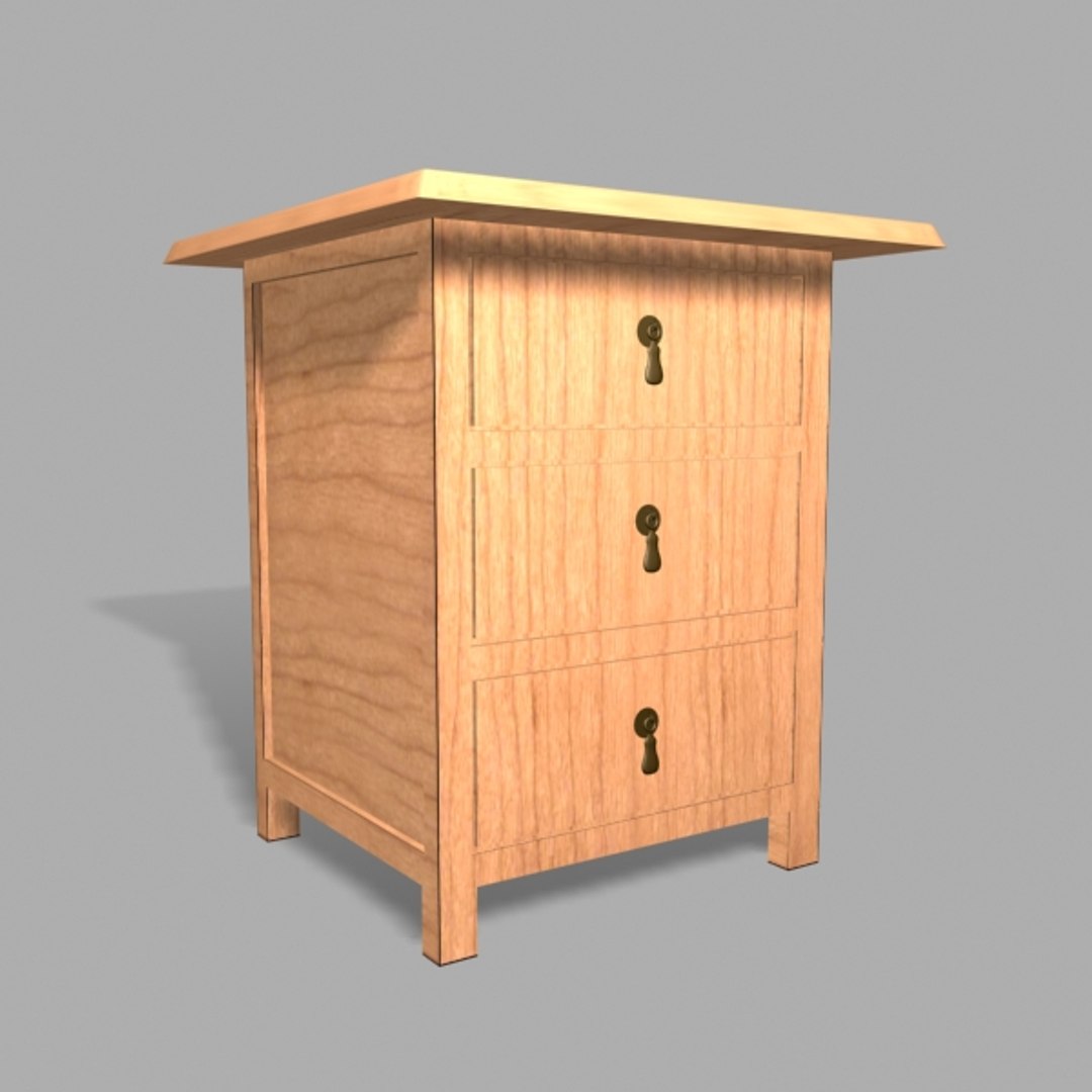 wooden cabinet obj