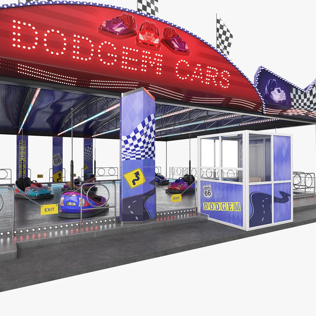 Dodgem Cars 3D Model - TurboSquid 1228537