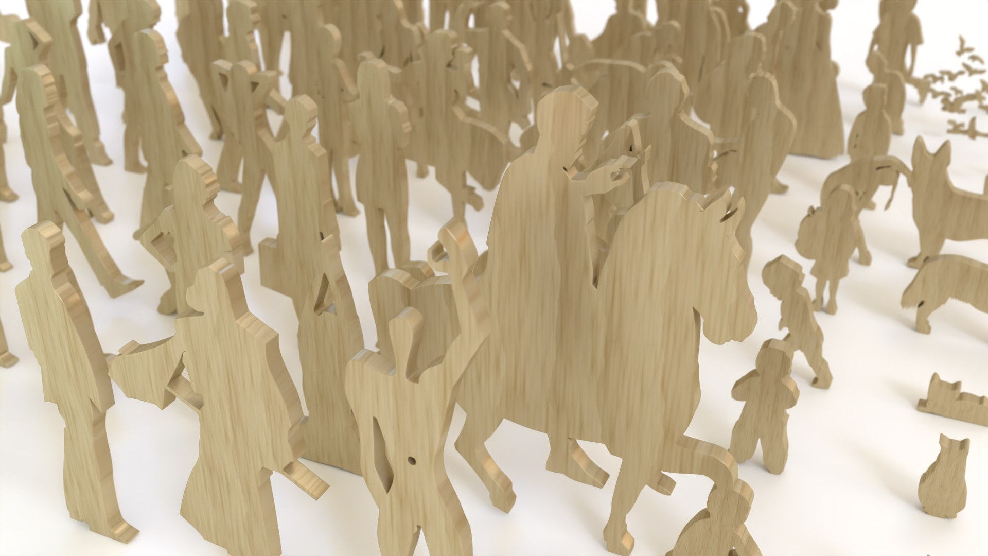 100 Silhouettes 3D Model - TurboSquid 1800450
