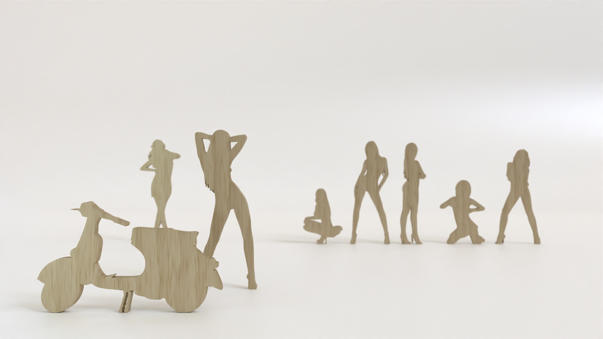 100 Silhouettes 3D model - TurboSquid 1800450