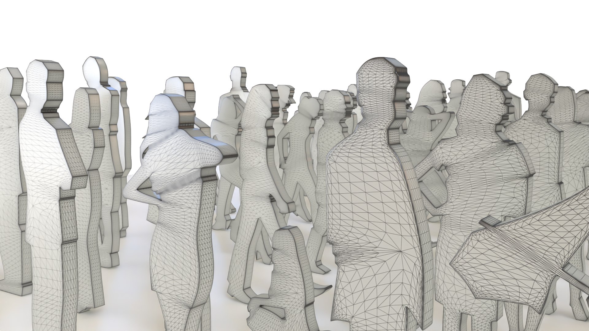 100 Silhouettes 3D Model - TurboSquid 1800450