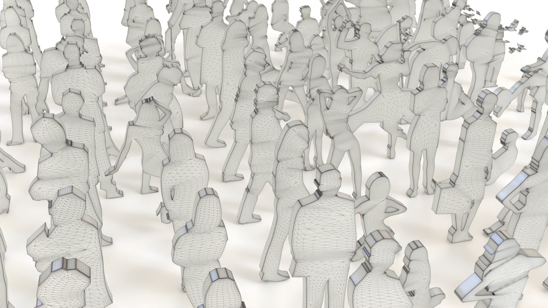 100 Silhouettes 3D Model - TurboSquid 1800450
