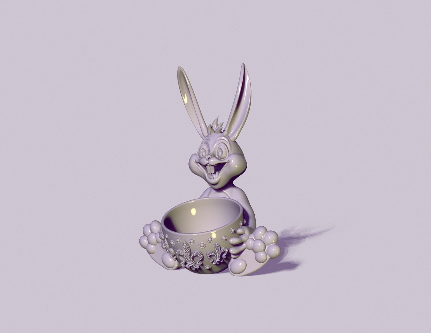3D Rabbit With Cup For Jewelry - TurboSquid 1971157