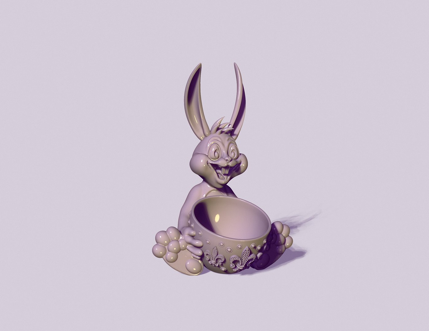 3D Rabbit With Cup For Jewelry - TurboSquid 1971157