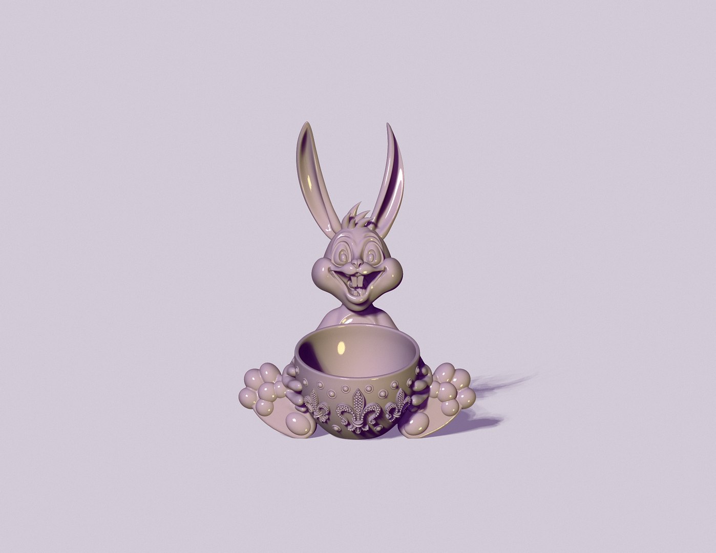 3D Rabbit With Cup For Jewelry - TurboSquid 1971157