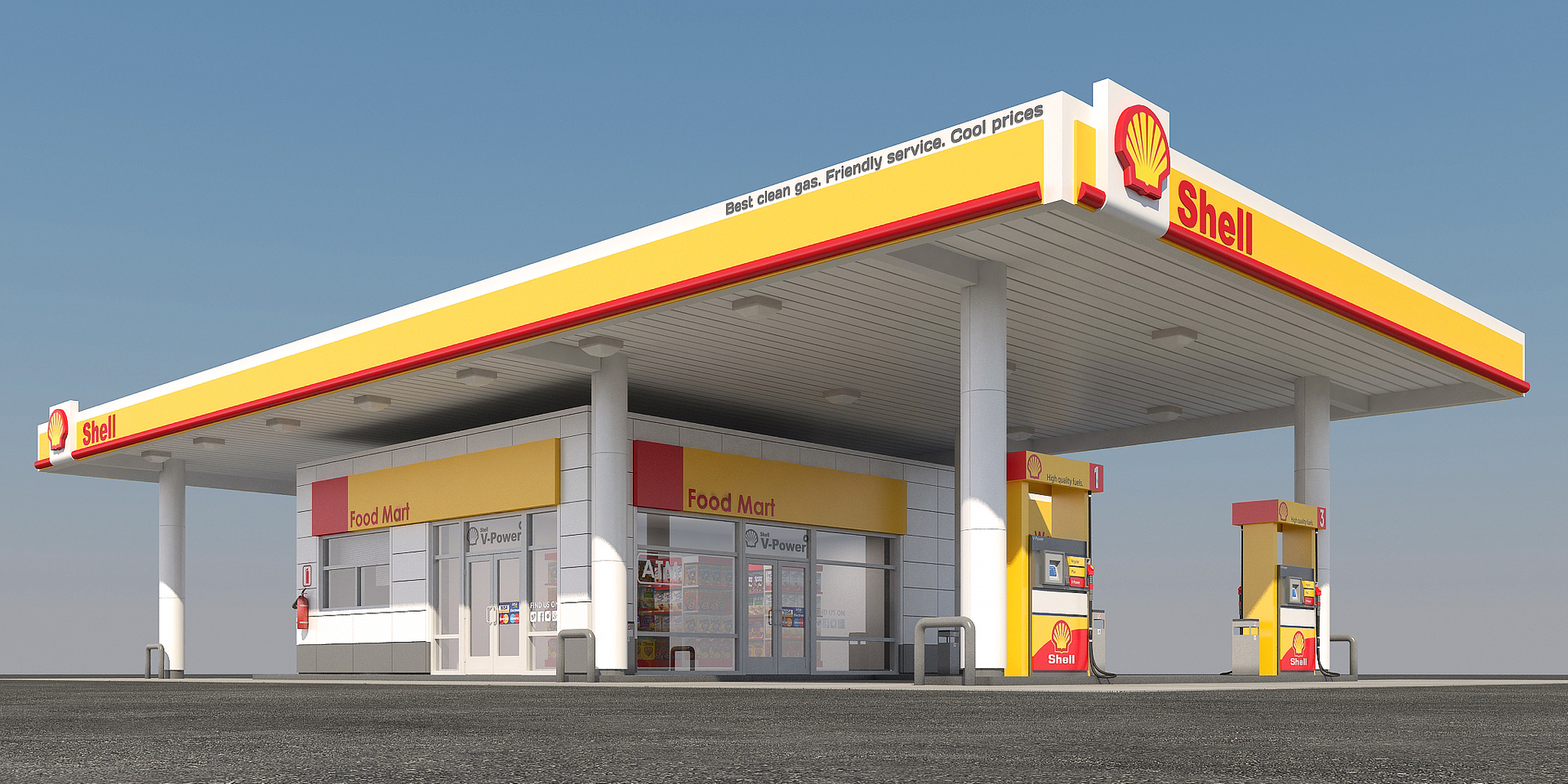 3D model shell gas station | 1147849 | TurboSquid