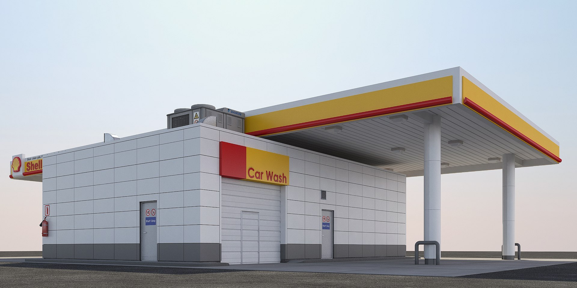 3D Model Shell Gas Station | 1147849 | TurboSquid