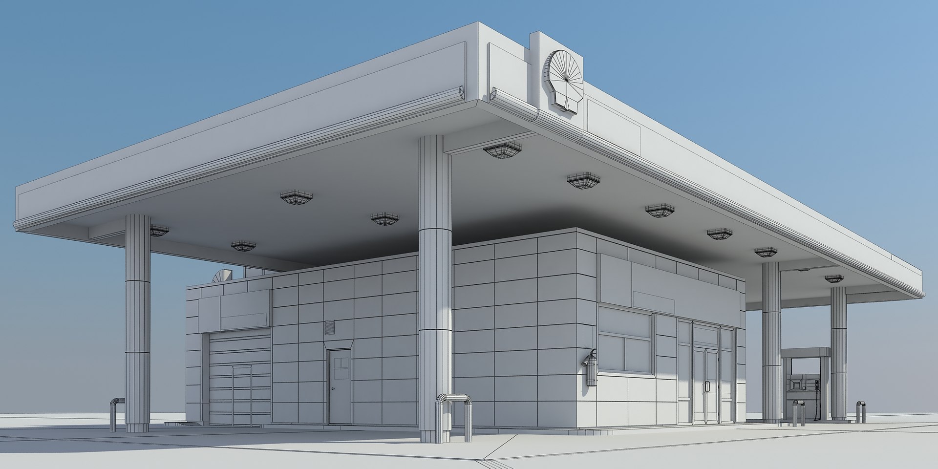 3D Model Shell Gas Station | 1147849 | TurboSquid