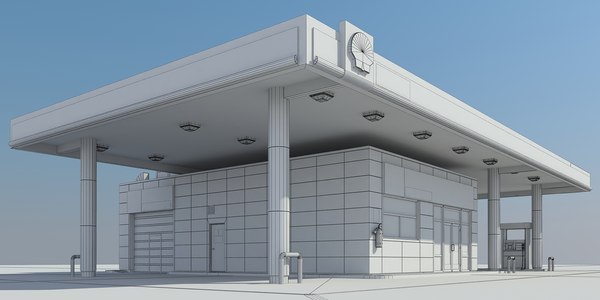 3D model shell gas station | 1147849 | TurboSquid