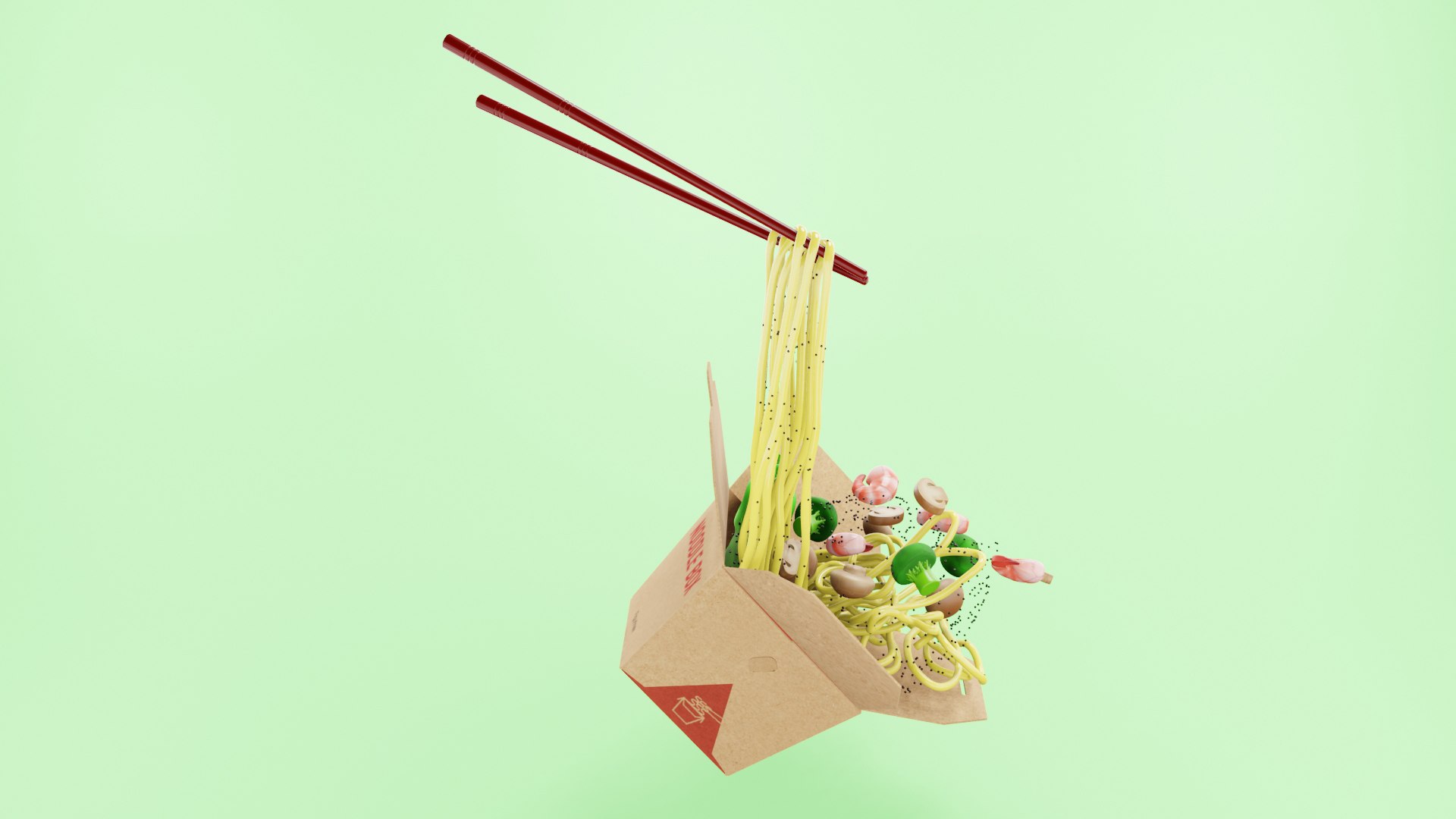 Noodle Box Model - TurboSquid 2013689