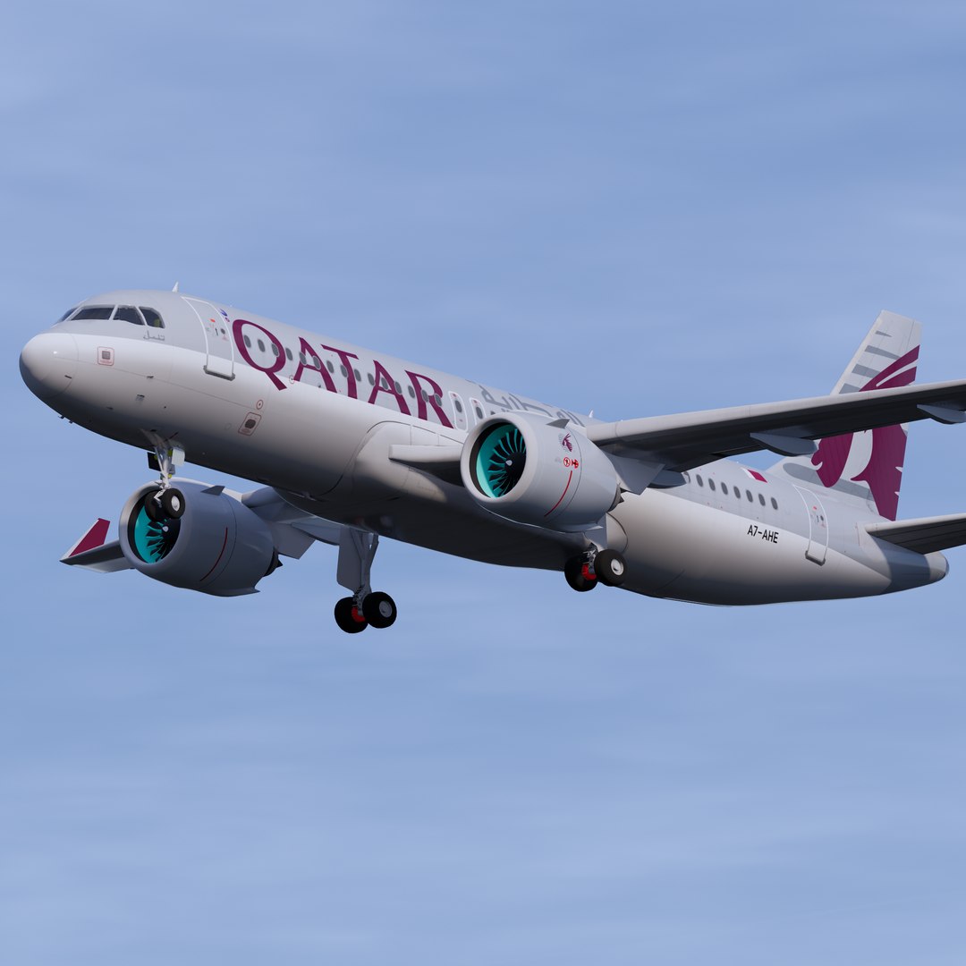 3D qatar airways a320 neo model - TurboSquid 1519859
