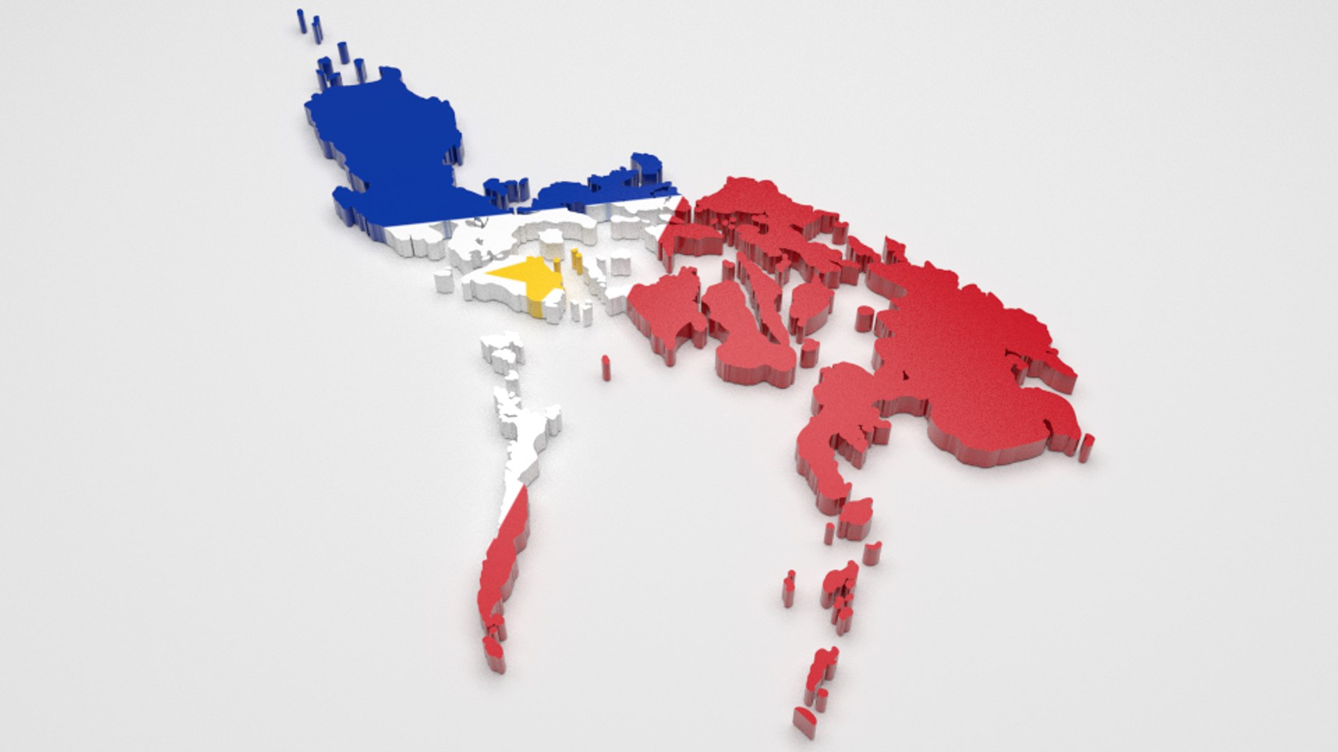 3d philippines flag model