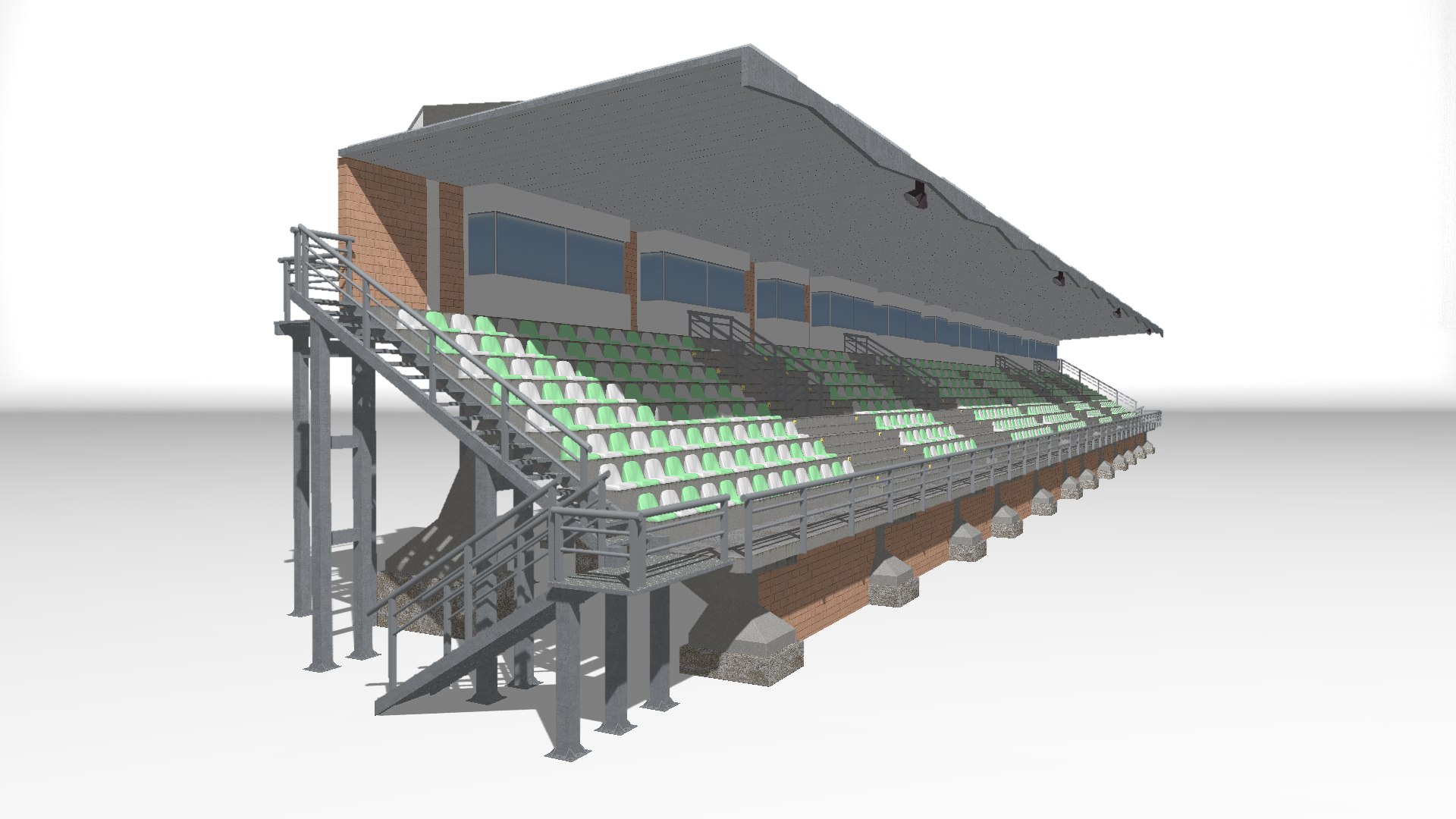 Generic Grandstands Set 3D Model - TurboSquid 2117042