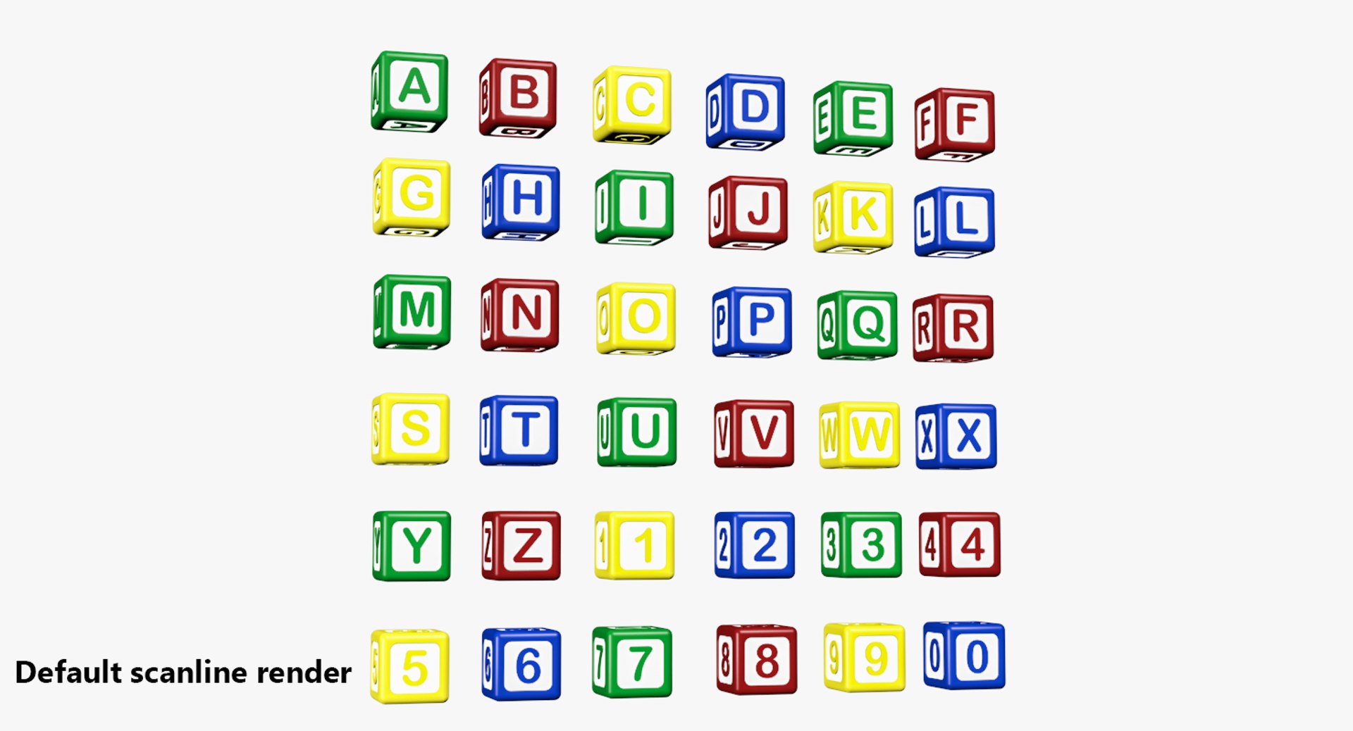 Alphabet Colored Cubes - 3D Model - TurboSquid 1266709