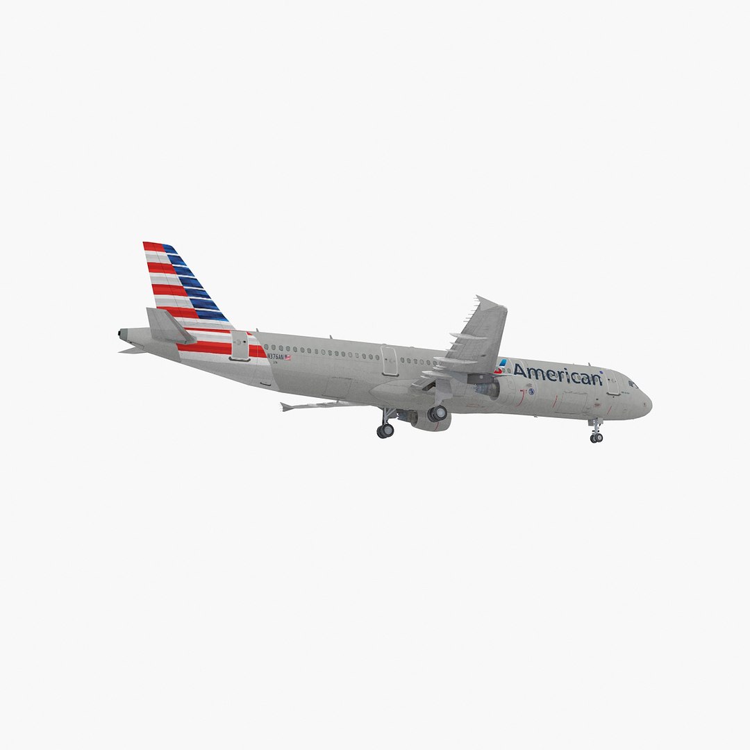 3D A321 American Airlines Plane Model - TurboSquid 1363641