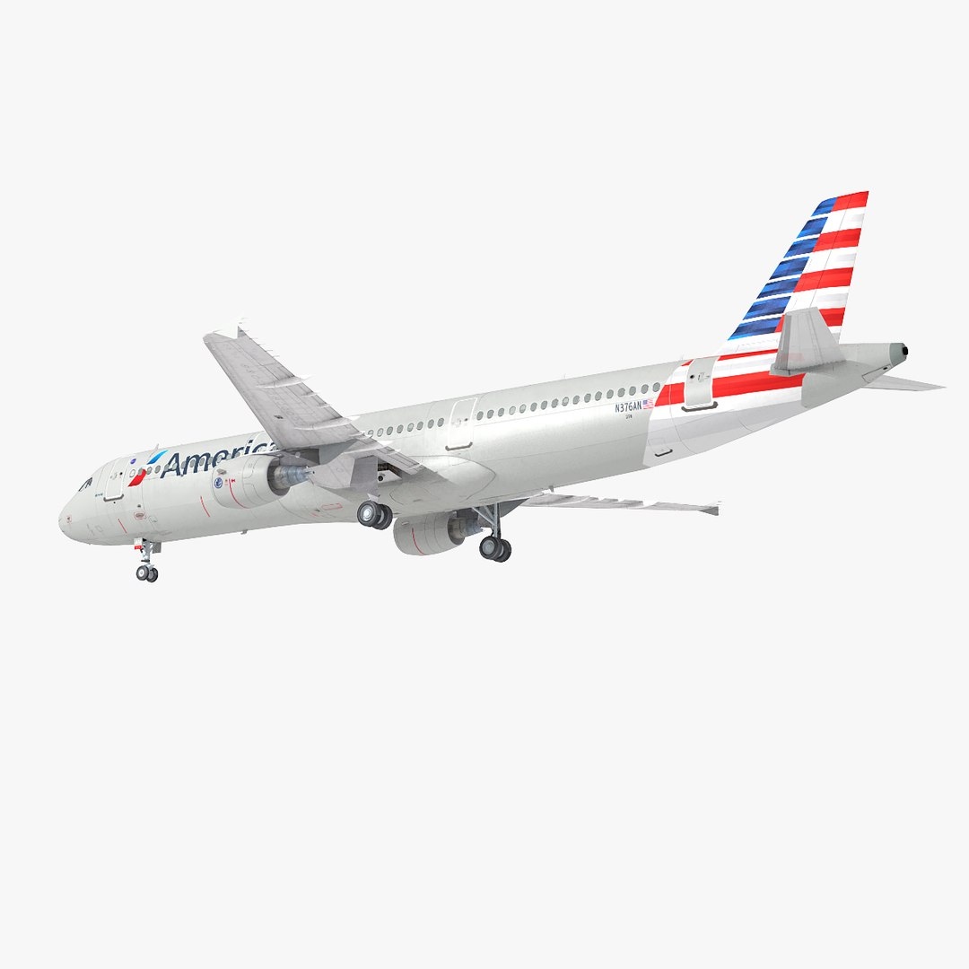 3D A321 American Airlines Plane Model - TurboSquid 1363641