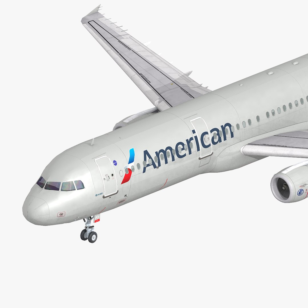 3D A321 American Airlines Plane Model - TurboSquid 1363641