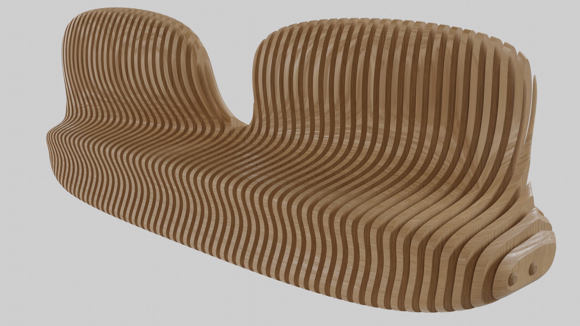 3D Model Parametric Wood Bench - TurboSquid 2239150