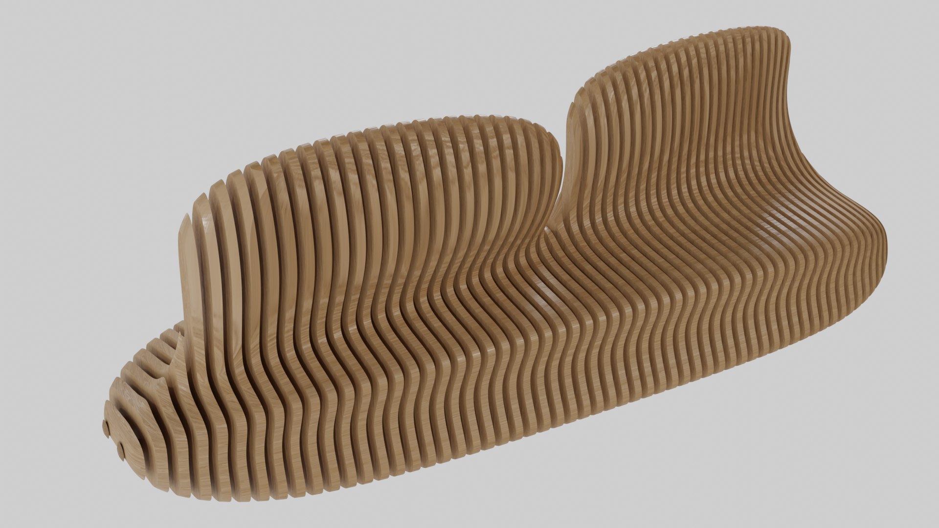 3D Model Parametric Wood Bench - TurboSquid 2239150