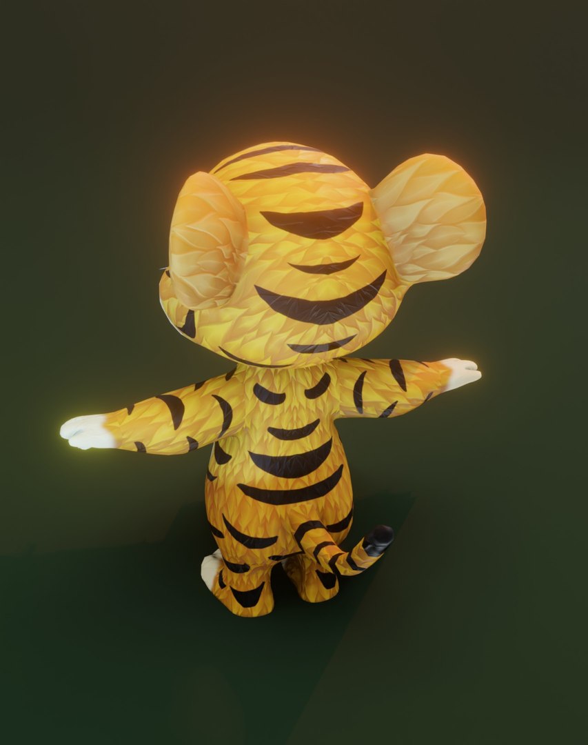 3D Model Cartoon Tiger - TurboSquid 1812608