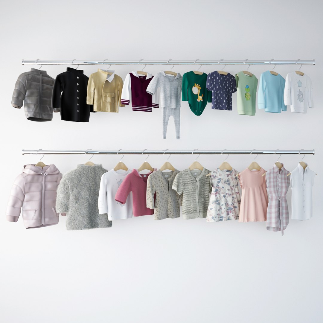 3D Clothes Baby Model - TurboSquid 1281768