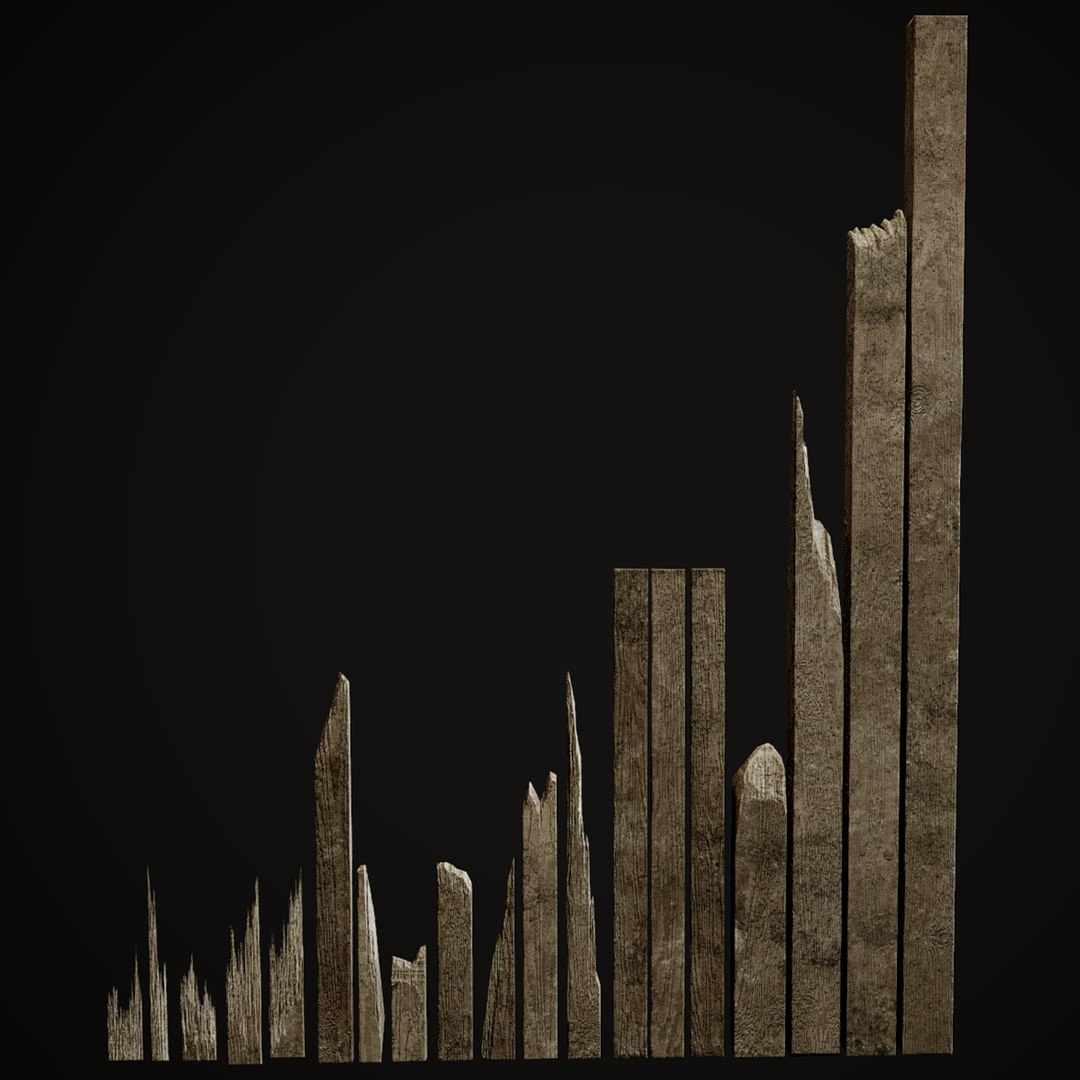 Planks Beams Gameready Set Model - TurboSquid 1443914