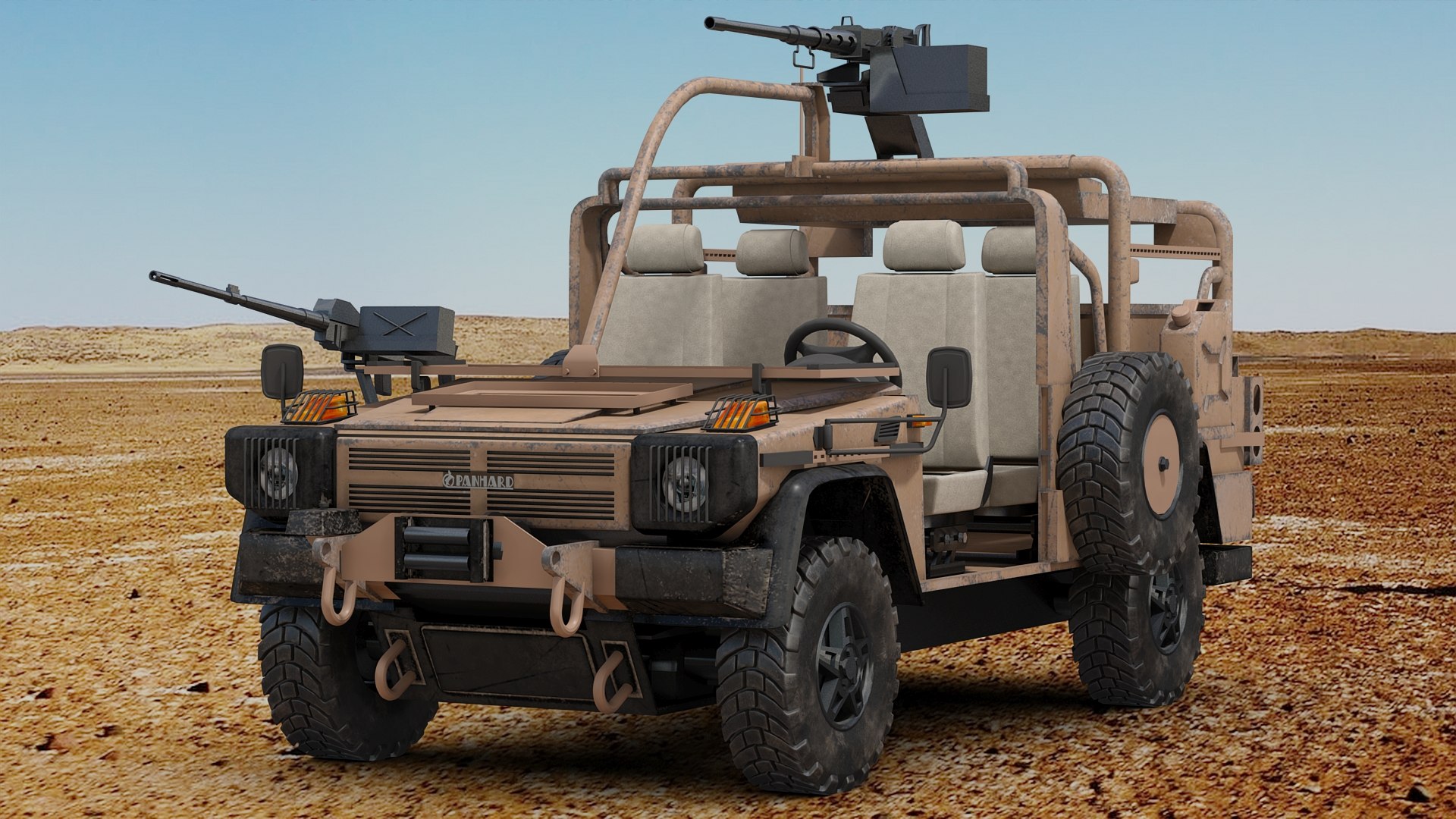 Panhard 4x4 Vps Military Vehicle 3d Model