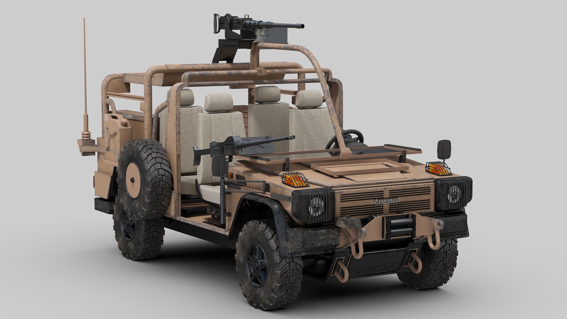Panhard 4x4 Vps Military Vehicle 3d Model