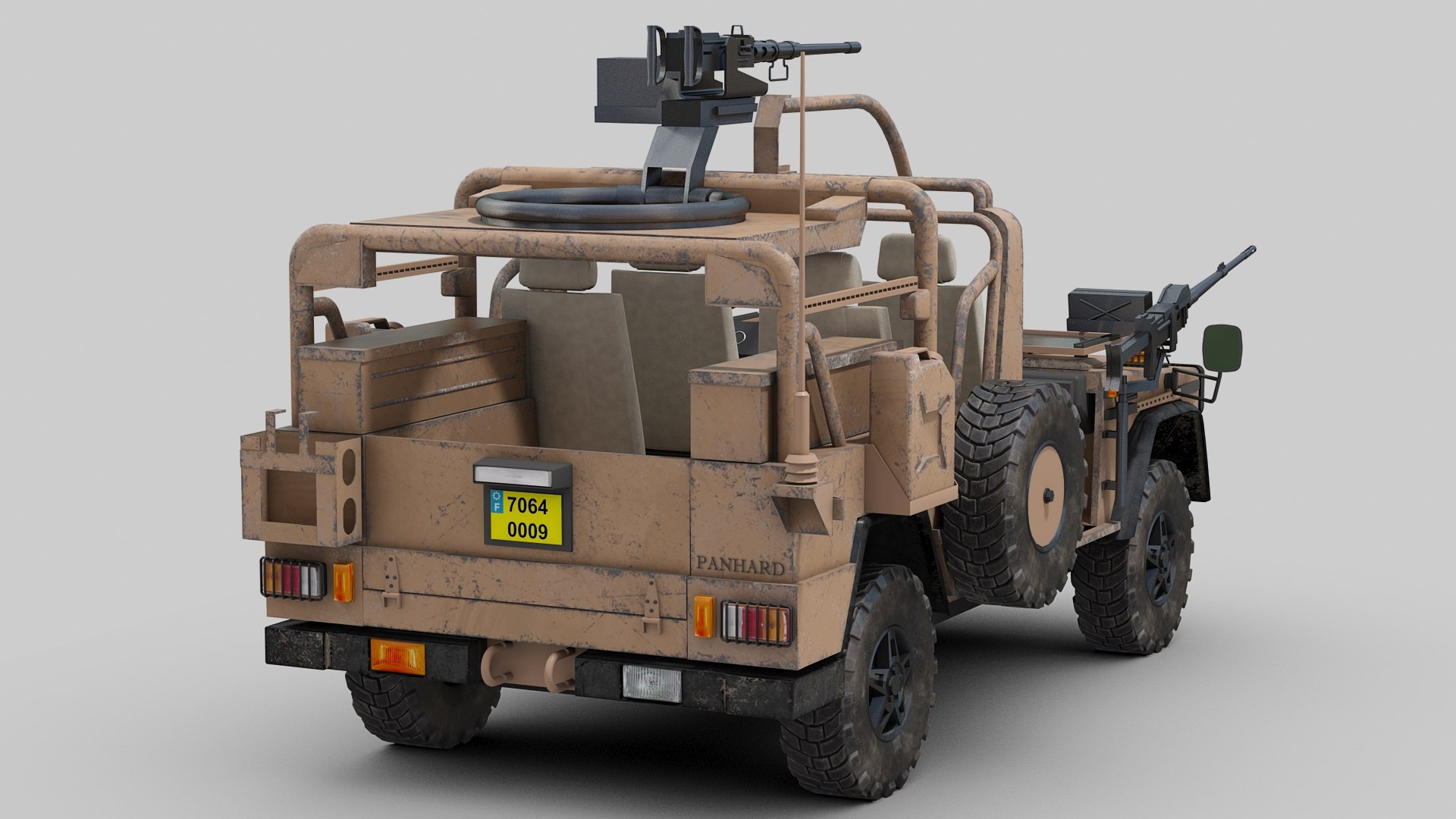 Panhard 4x4 Vps Military Vehicle 3d Model