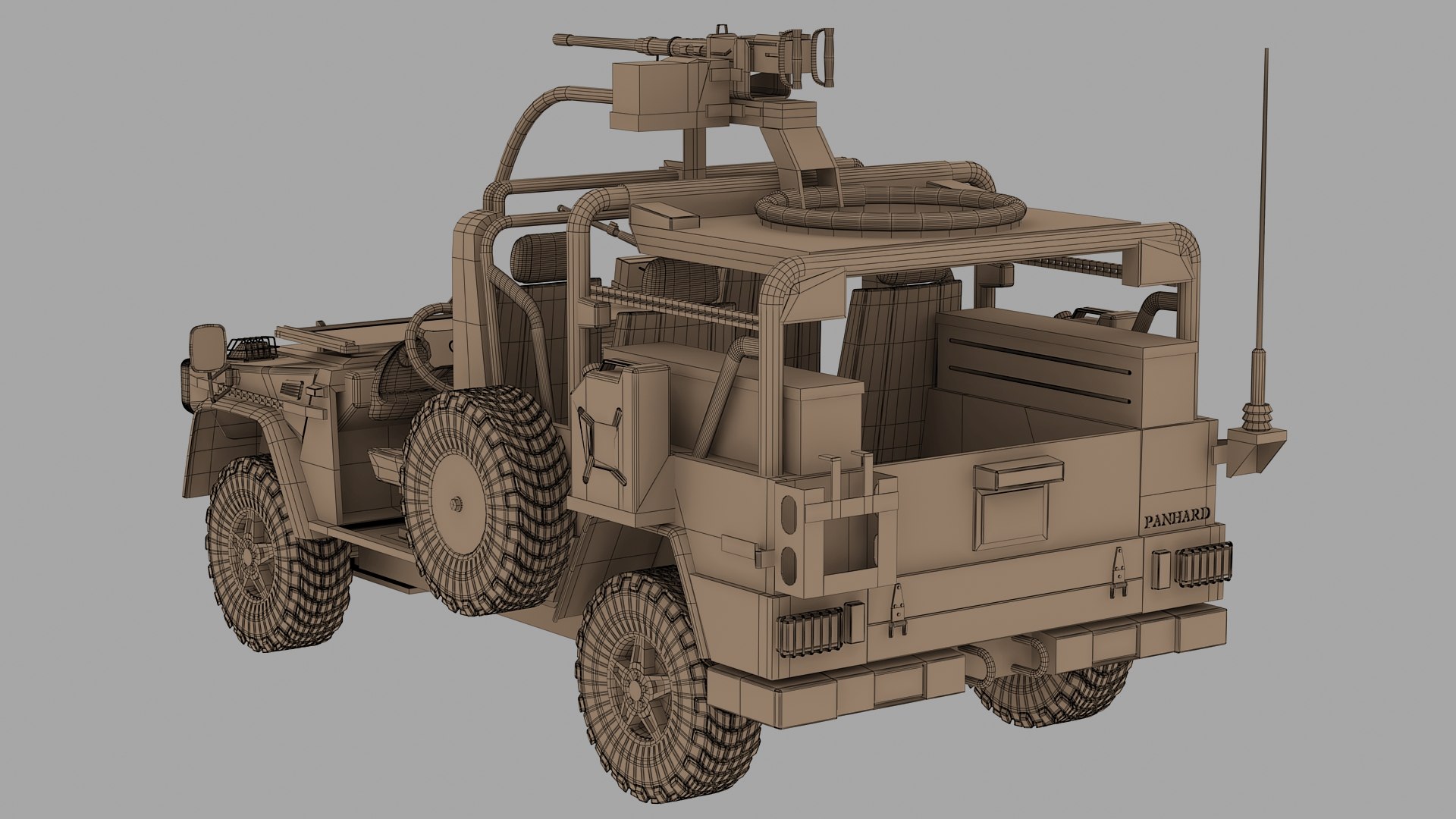 Panhard 4x4 Vps Military Vehicle 3d Model