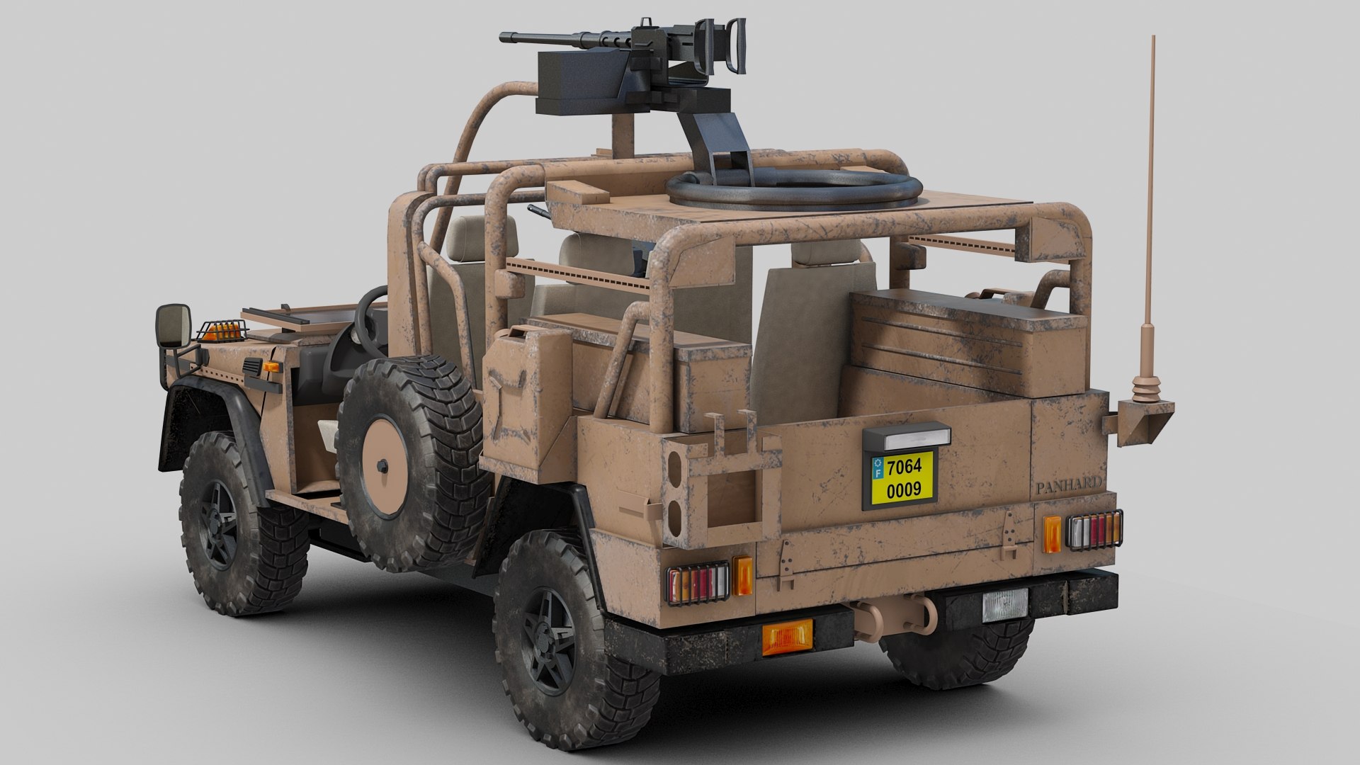 Panhard 4x4 Vps Military Vehicle 3d Model