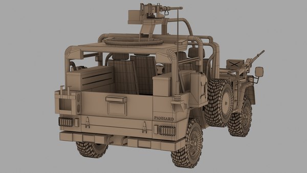 panhard 4x4 vps military vehicle 3d model