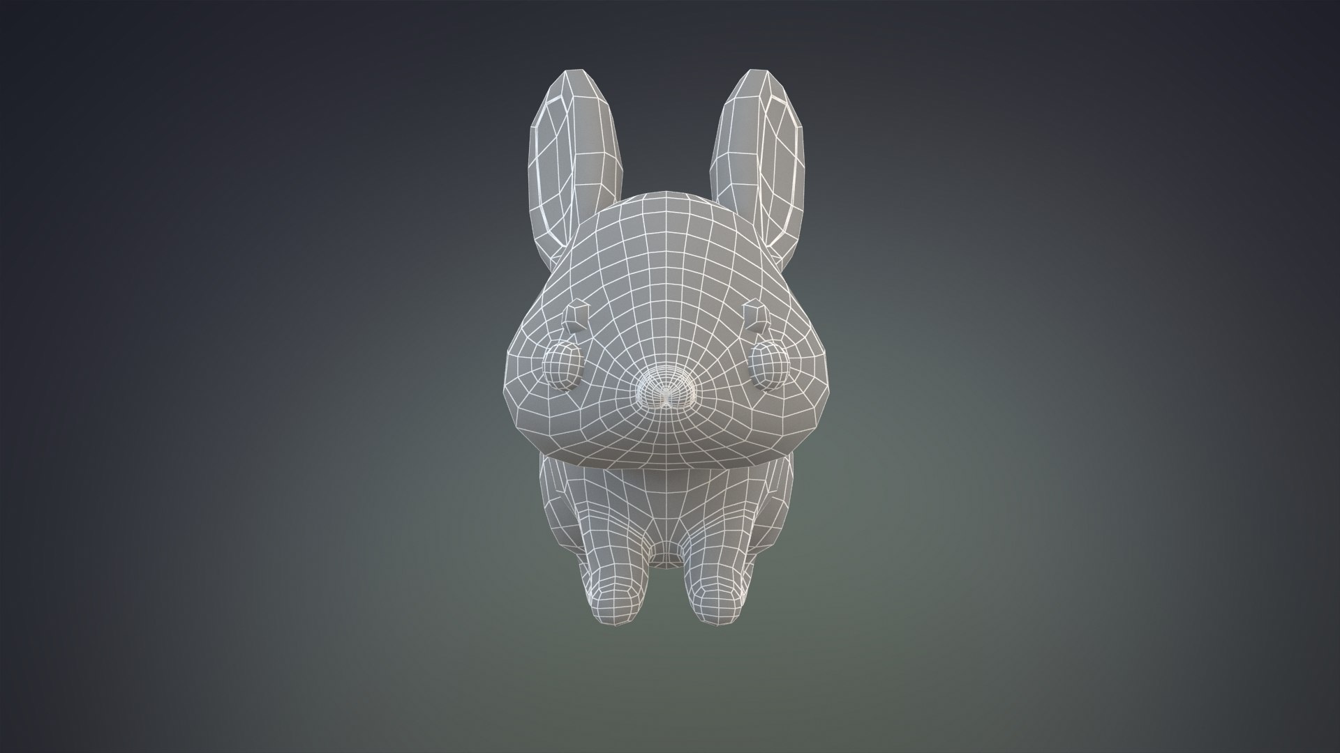 Cute cartoon bunny 2 3D model - TurboSquid 1429889