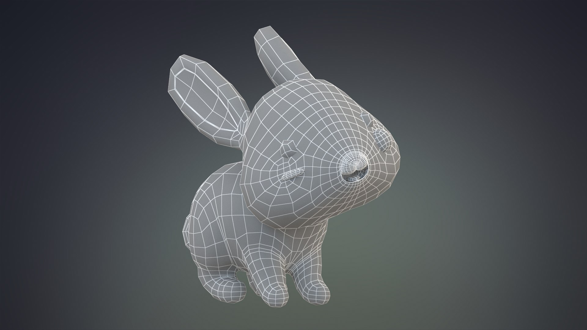 Cute cartoon bunny 2 3D model - TurboSquid 1429889
