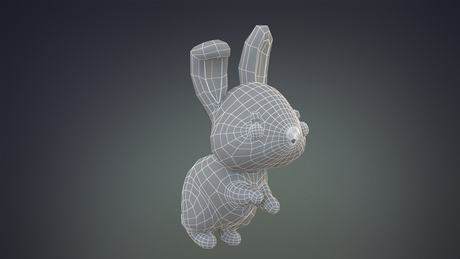 Cute cartoon bunny 2 3D model - TurboSquid 1429889