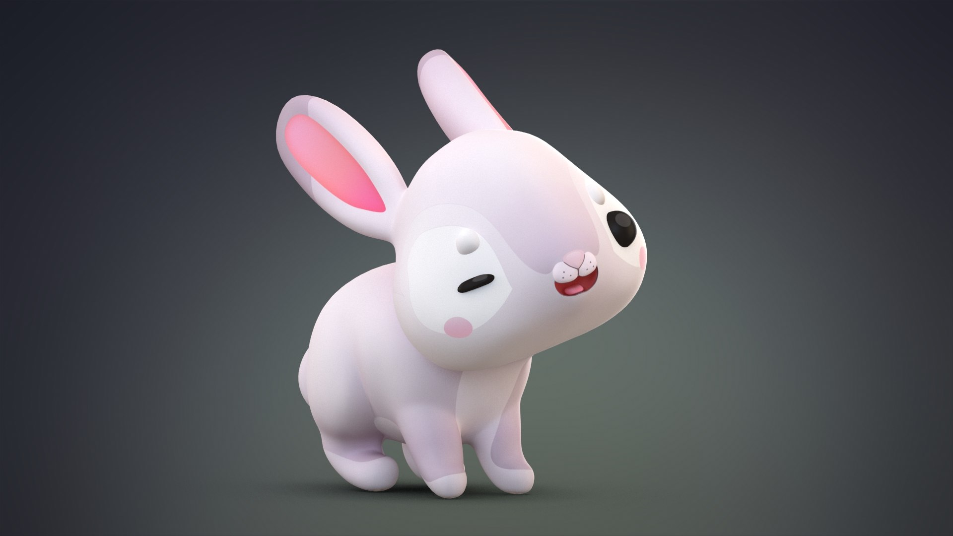 Cute Cartoon Bunny 2 3D Model - TurboSquid 1429889