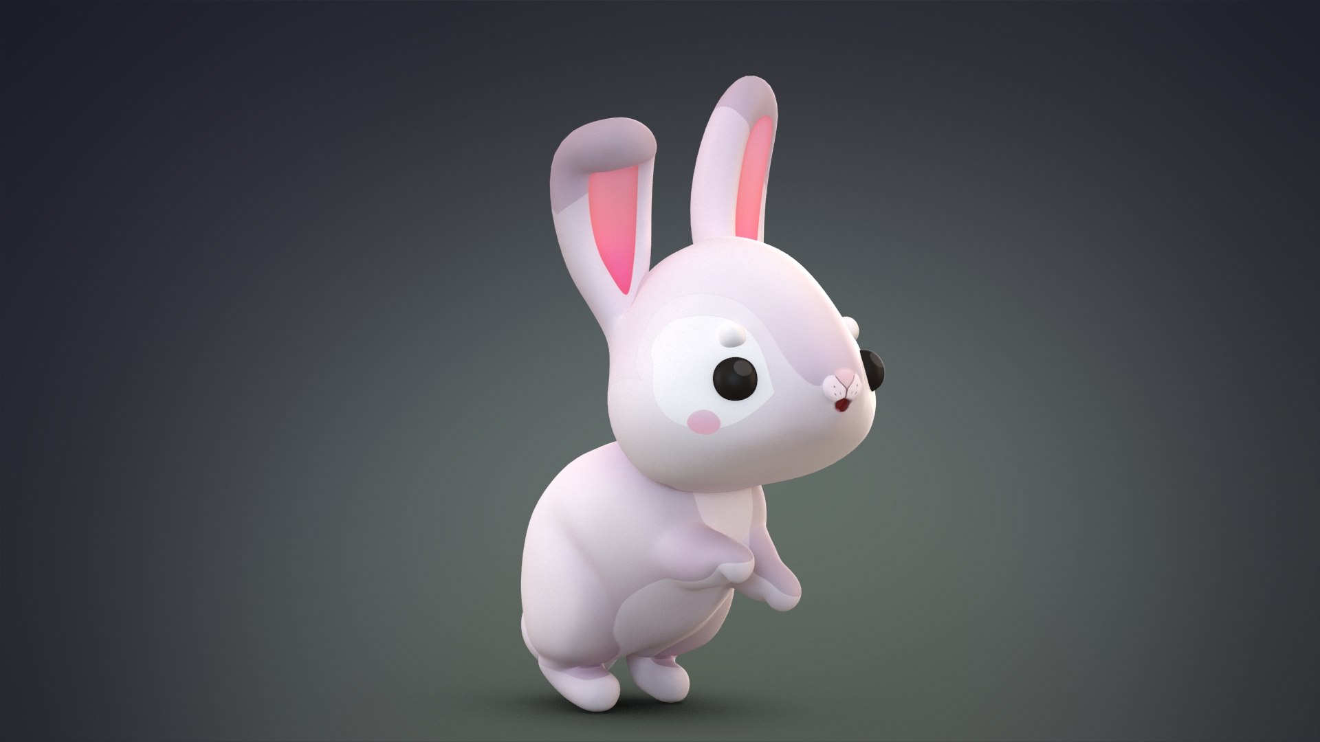 Cute Cartoon Bunny 2 3D Model - TurboSquid 1429889