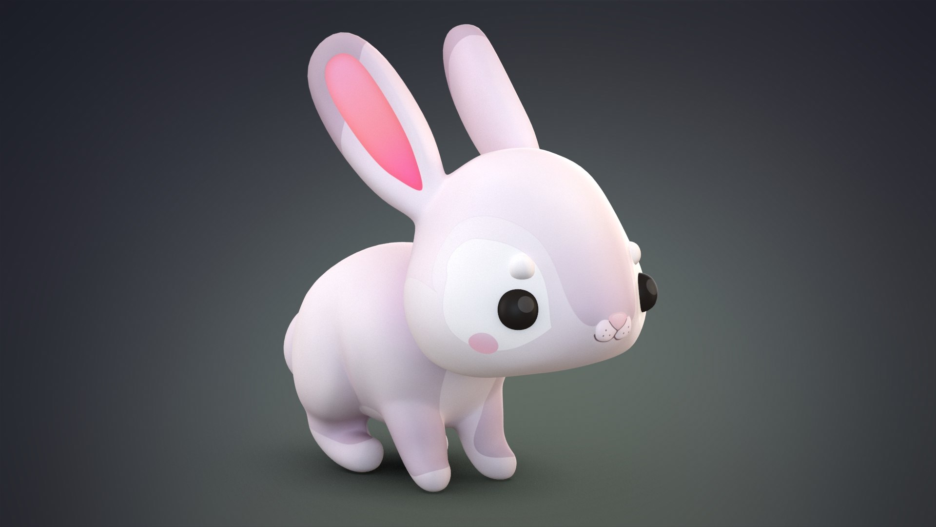 Cute Cartoon Bunny 2 3D Model - TurboSquid 1429889
