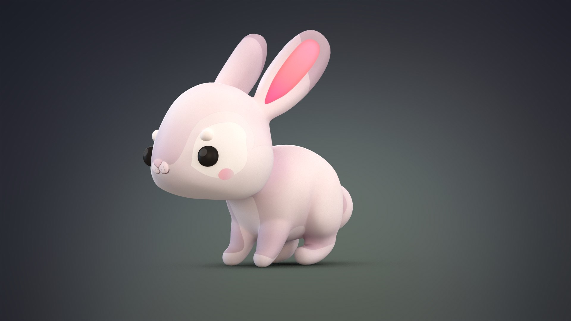 Cute cartoon bunny 2 3D model - TurboSquid 1429889