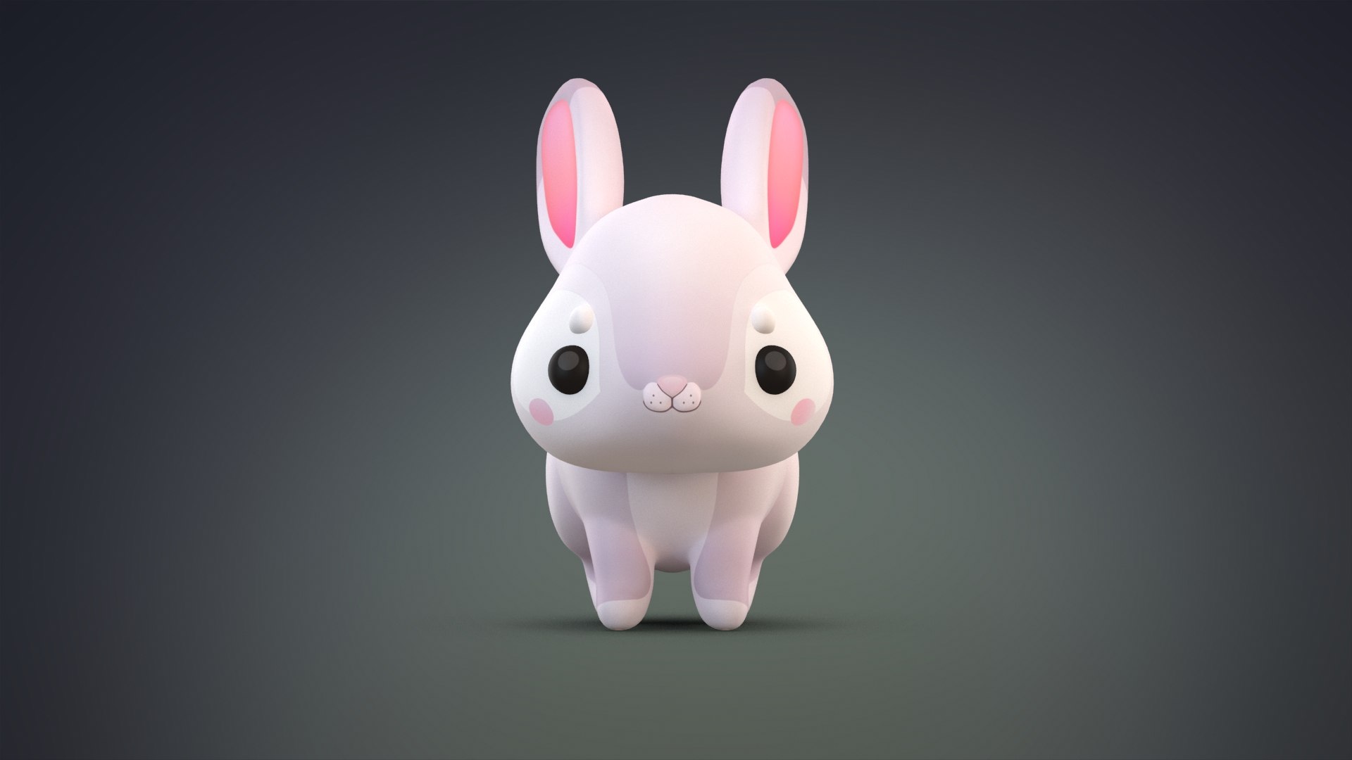 Cute cartoon bunny 2 3D model - TurboSquid 1429889