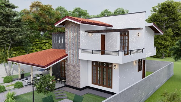 modelo 3d Casa de dos plantas 001 - TurboSquid 2113003