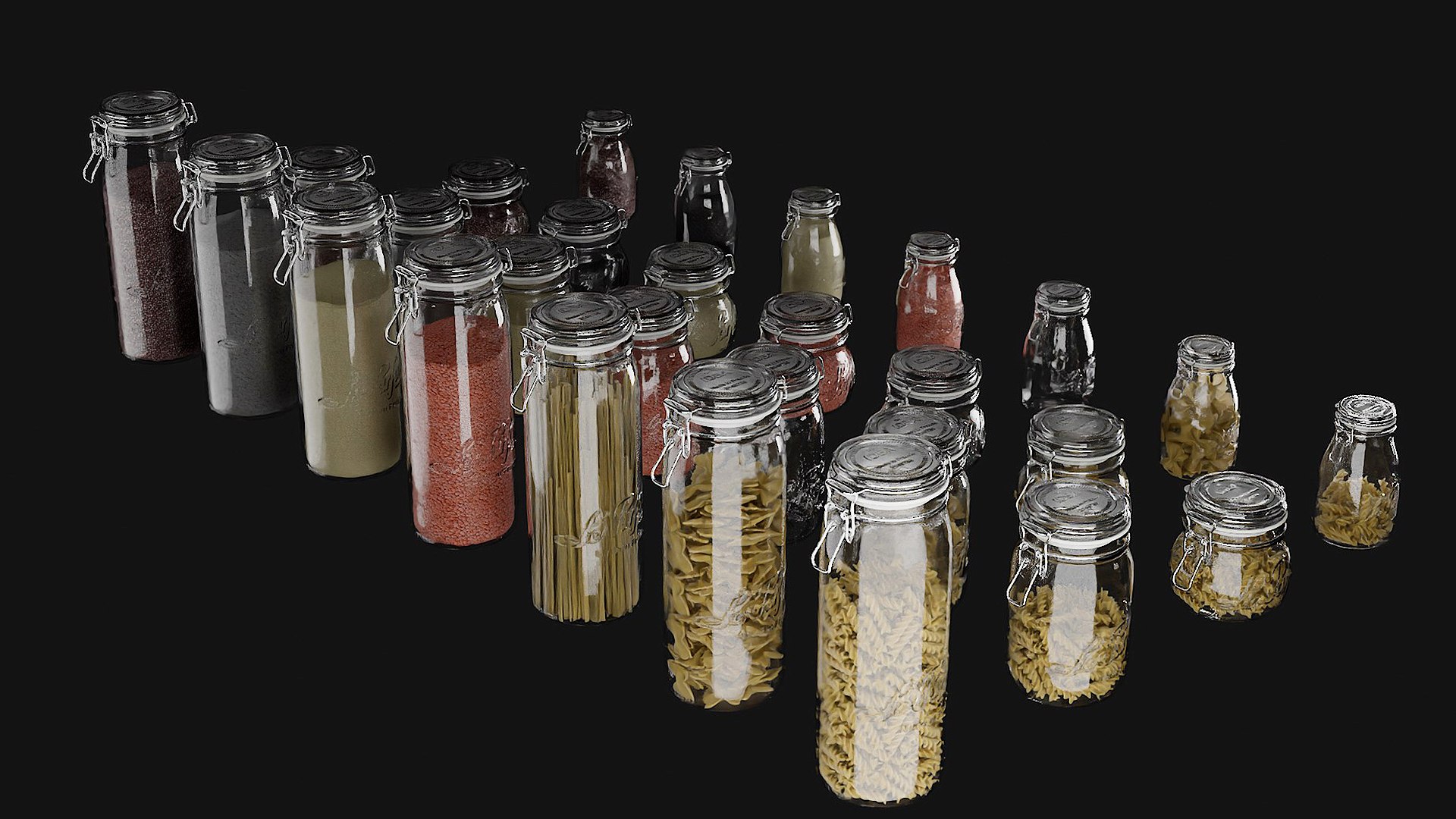 3D model Glass Jar Food Collection - TurboSquid 2139518