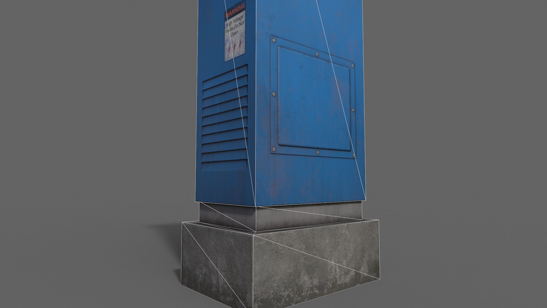 3D PBR Electric Box Blue V2 - TurboSquid 1767651