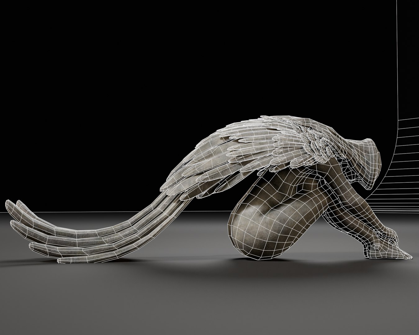 3D Angel Goddess Statue Model - TurboSquid 2355068