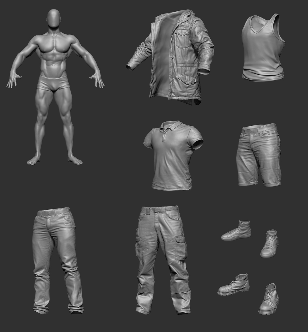 3D model garment pack 01 - TurboSquid 1180397