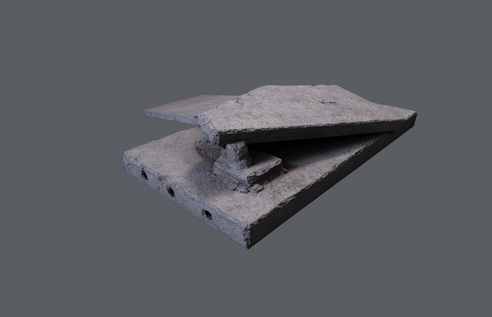 3D Destroyed Concrete Slab Model - TurboSquid 2253724